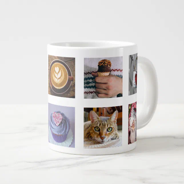 YOUR PHOTOS custom collage template mug | Zazzle
