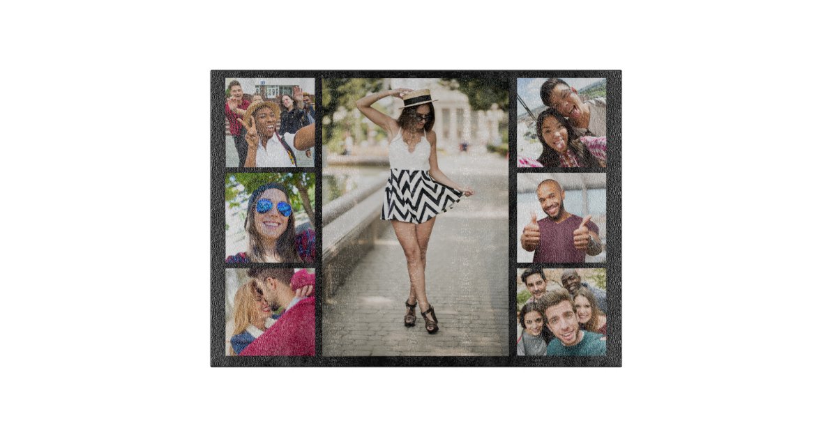 YOUR Photos custom cutting board | Zazzle