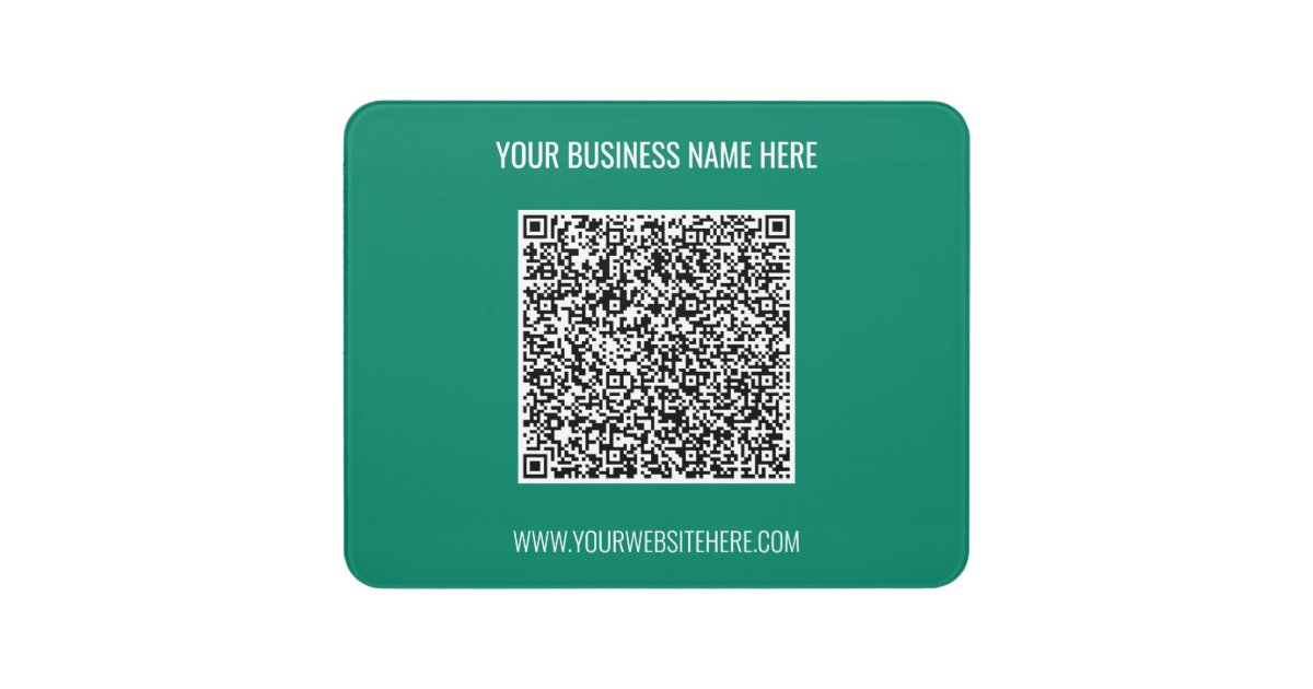 Your QR Code and Custom Text Business Door Sign | Zazzle