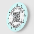 Your QR Code and Custom Text Clock Choose Color | Zazzle