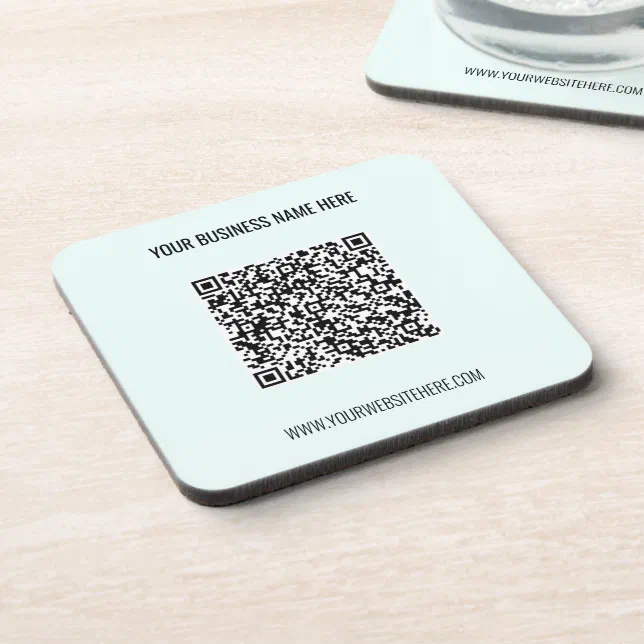 Your QR Code and Custom Text Personalized Coaster | Zazzle