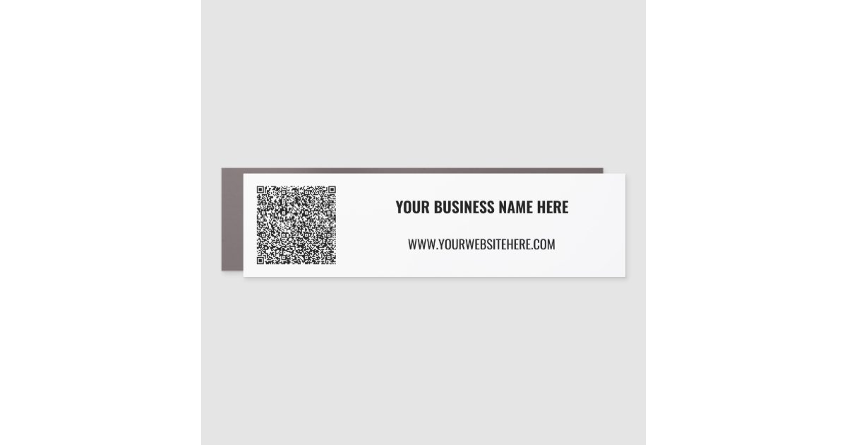 Your QR Code and Custom Text Promotional Magnet | Zazzle