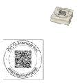 Your QR Code and Custom Text Rubber Stamp | Zazzle