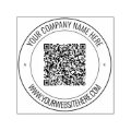 Your QR Code and Custom Text Self-Inking Stamp | Zazzle