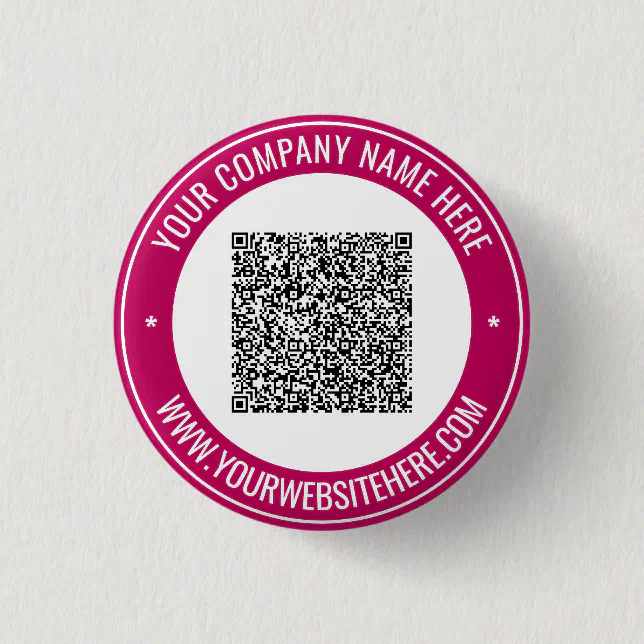 Your QR Code Business Promotional Buttons Template | Zazzle
