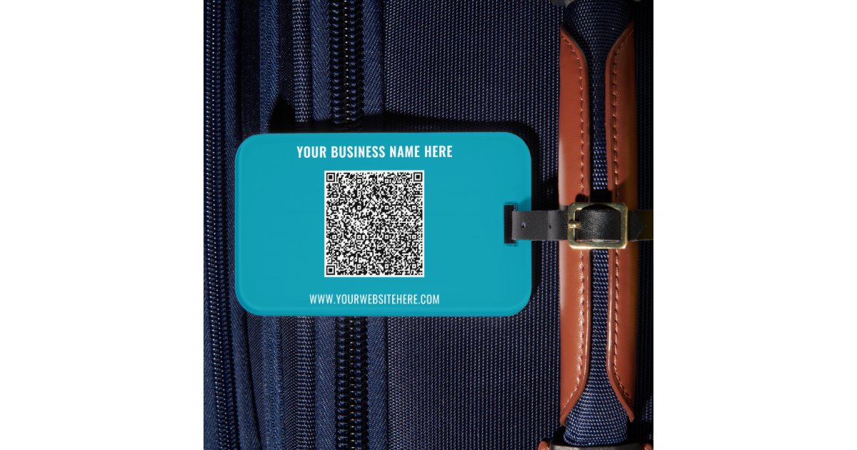 Your QR Code Custim Text Luggage Tag Choose Colors | Zazzle