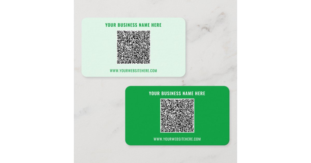 Your QR Code Custom Text and Colors Business Card | Zazzle