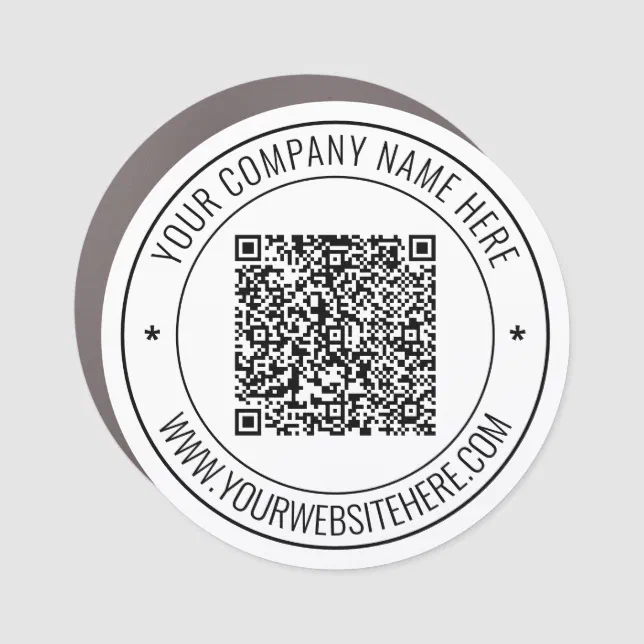 Your QR Code Custom Text Personalized Car Magnet | Zazzle
