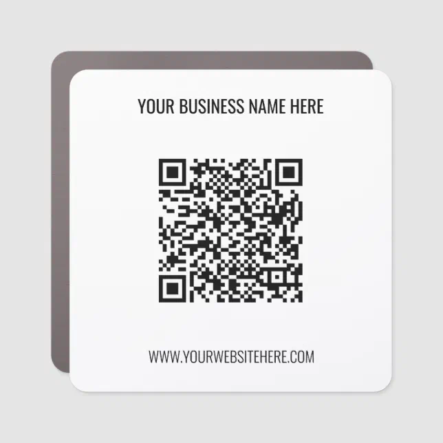 Your QR Code Custom Text Promotional Car Magnet | Zazzle