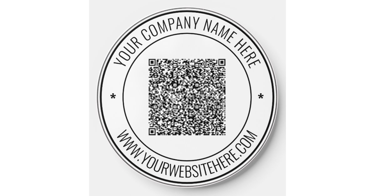 Your QR Code Custom Text Wireless Charger Template | Zazzle