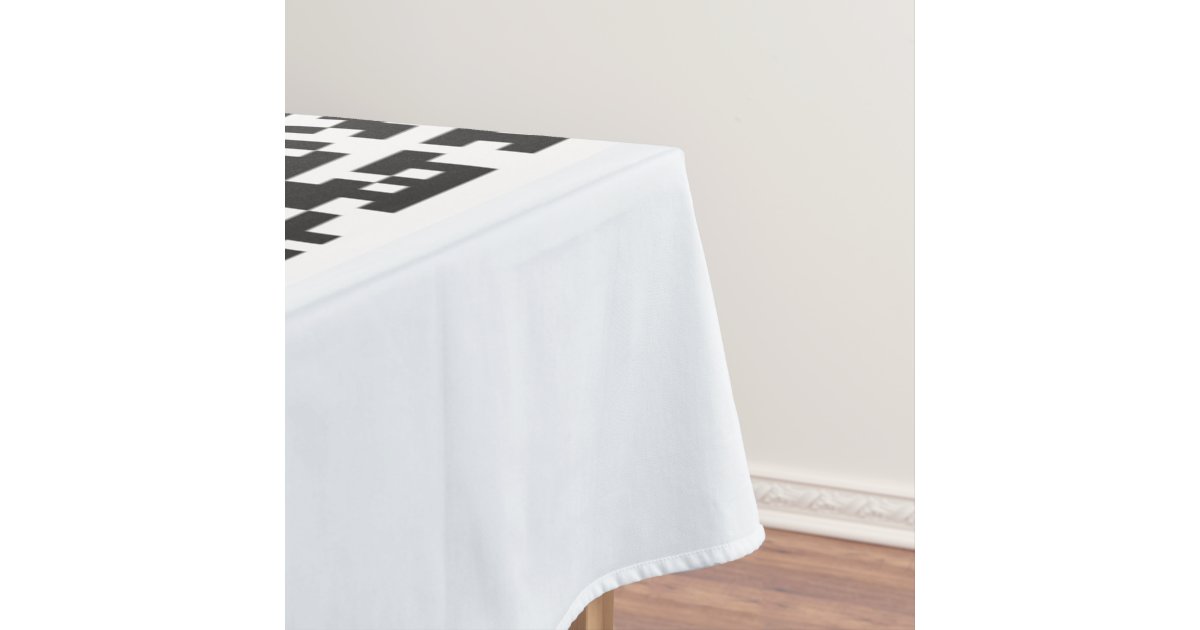 Your QR Code Info and Color Promotional Tablecloth | Zazzle