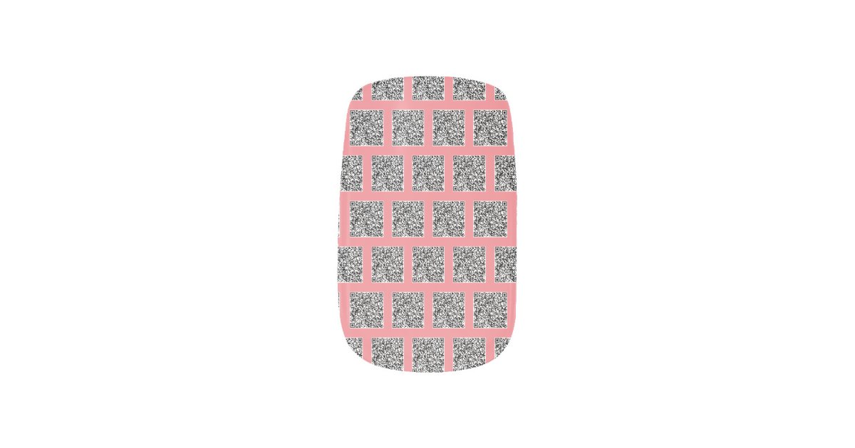 Your QR Code Info Color Personalized Minx Nail Art | Zazzle