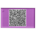 Your QR Code Info Custom Colors Place Card Holder | Zazzle