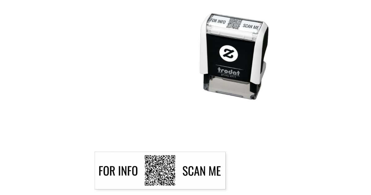 Your QR Code Info Text Modern Personalized Stamp | Zazzle