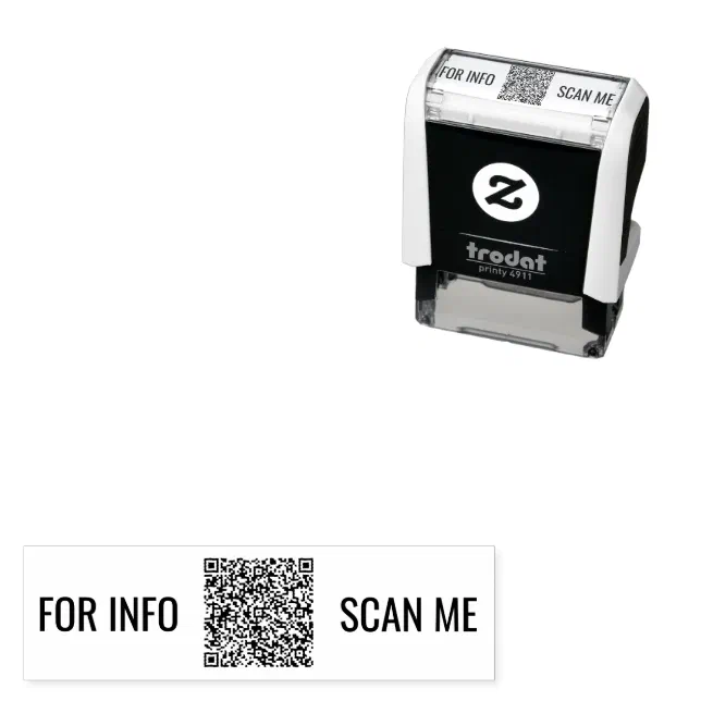 Your QR Code Info Text Modern Personalized Stamp | Zazzle