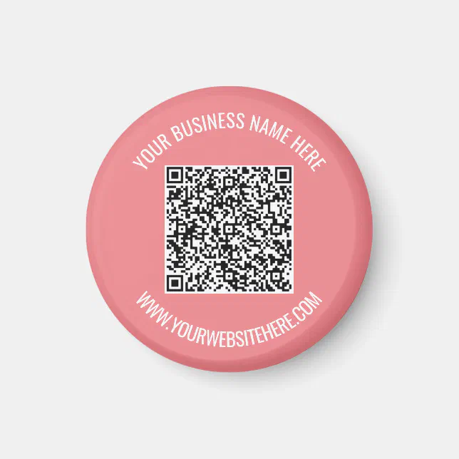 Your QR Code Magnet Example with Custom Text | Zazzle