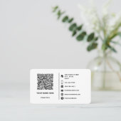 Your QR Code Name Logo Address Info Business Card | Zazzle