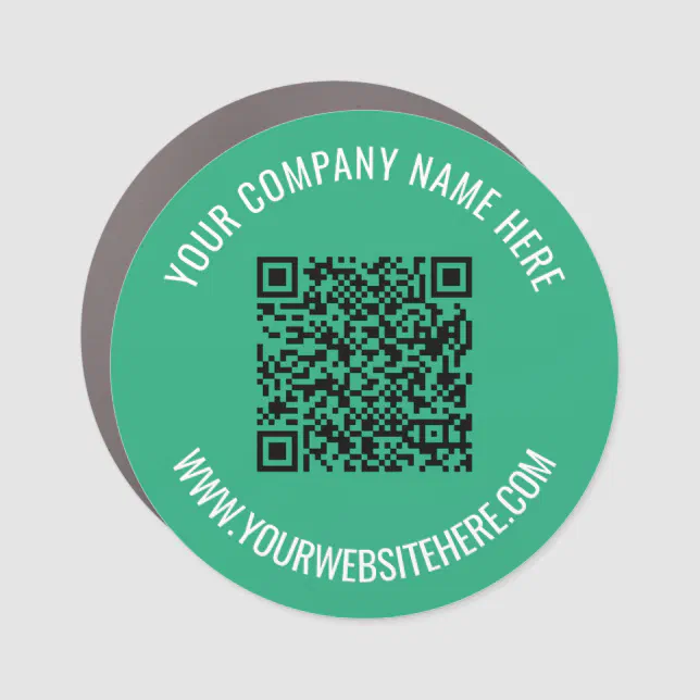 Your QR Code Name Website Business Car Magnet | Zazzle