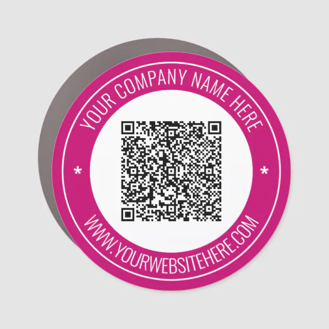 Your QR Code Name Website Car Magnet Template | Zazzle