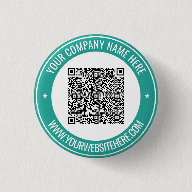 Your QR Code Name Website Promotional Button | Zazzle
