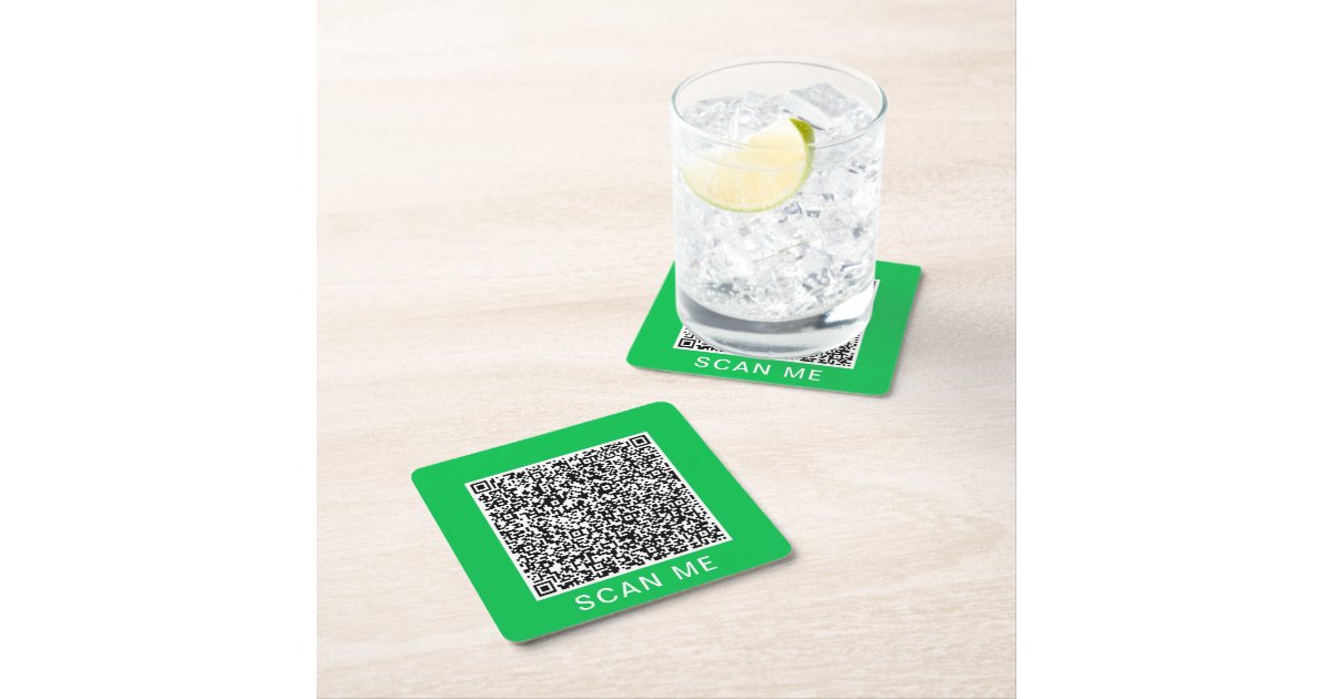 Your QR Code Paper Coaster Template - Custom Color | Zazzle