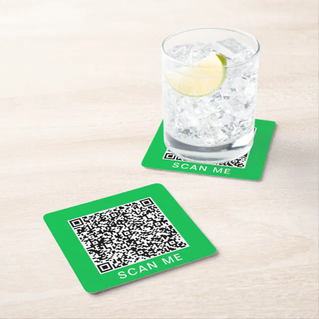 Your QR Code Paper Coaster Template - Custom Color | Zazzle
