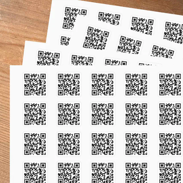 Your QR Code Plus Business Details Square Sticker | Zazzle