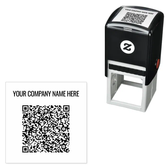 Your QR Code Scan Custom Text Self-inking Stamp | Zazzle
