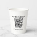 Your QR Code Scan Info and Custom Text Paper Cups | Zazzle