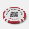 Your QR Code Scan Info and Custom Text Poker Chips | Zazzle