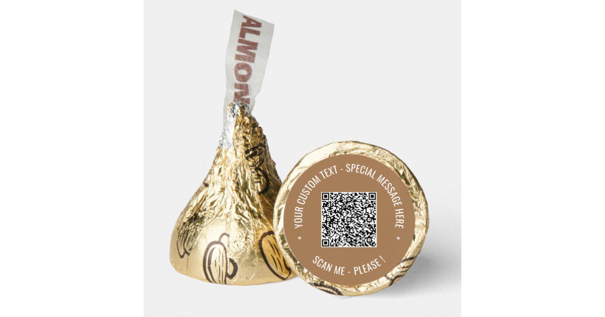 Your QR Code Scan Info Custom Text and Colors Hershey®'s Kisses® | Zazzle