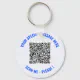 Your QR Code Scan Info Custom Text Keychain | Zazzle