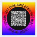 Your QR Code Scan Info Custom Text Personalized Wallpaper | Zazzle