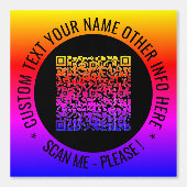 Your QR Code Scan Info Custom Text Personalized Wallpaper | Zazzle