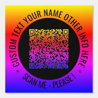 Your QR Code Scan Info Custom Text Personalized Wallpaper | Zazzle
