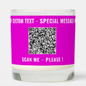Your QR Code Scan Info Custom Text Scented Candle | Zazzle