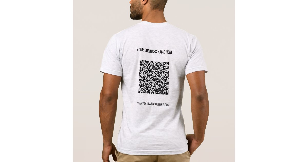 Your QR Code Scan Info Custom Text T-Shirt Gift | Zazzle