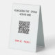 Your QR Code Scan Info Custom Text Table Tent Sign | Zazzle