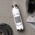 Your QR Code Scan Info Custom Text Water Bottle | Zazzle