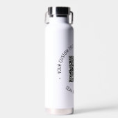 Your QR Code Scan Info Custom Text Water Bottle | Zazzle