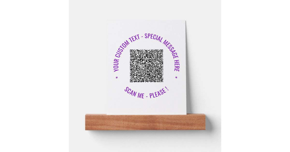 Your QR Code Scan Info Text and Colors Ledge | Zazzle