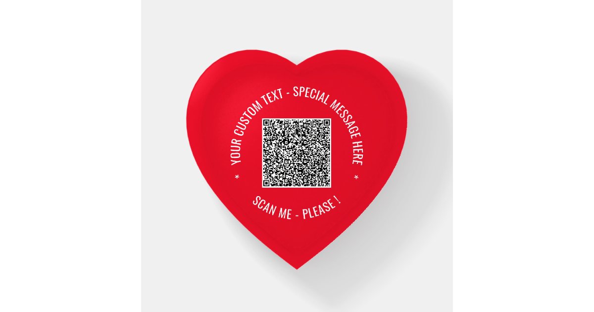Your QR Code Scan Info Text Colors Paperweight | Zazzle