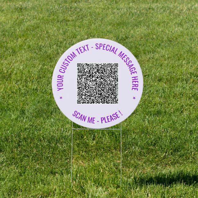 Your QR Code Scan Info Text Name Promotional Sign | Zazzle