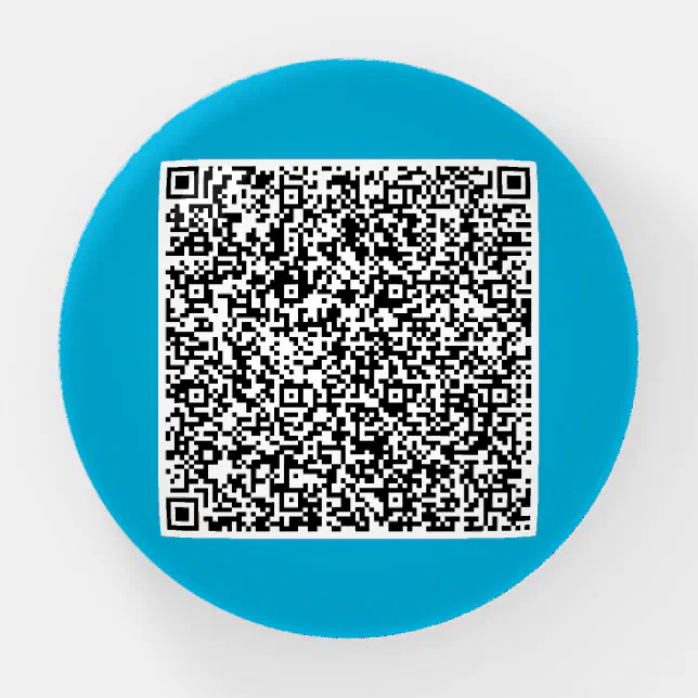 Your QR Code Scan Info Text Paperweight Example | Zazzle