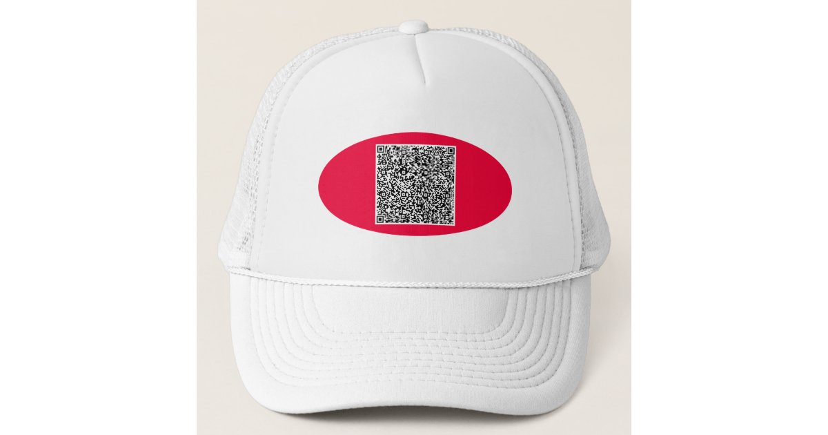 Your QR Code Scan Info Trucker Hat Custom Color | Zazzle