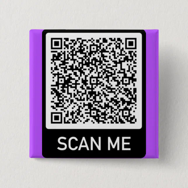 Your QR Code Scan Info Wedding Party Button Gift | Zazzle