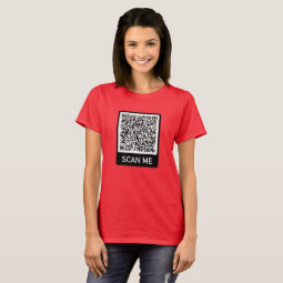 Your QR Code Scan Me Info T-Shirt Surprise Gift | Zazzle