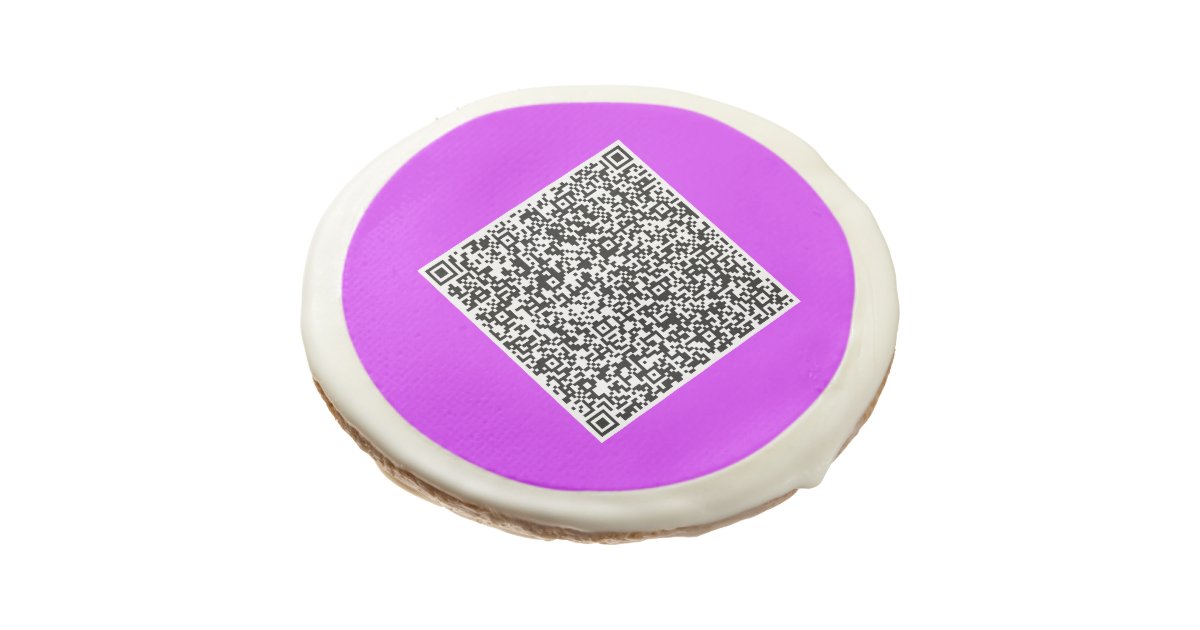 Your QR Code Scan Sugar Cookie Custom Colors | Zazzle