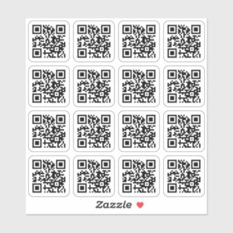 Your QR code square rounded corners vinyl Sticker | Zazzle