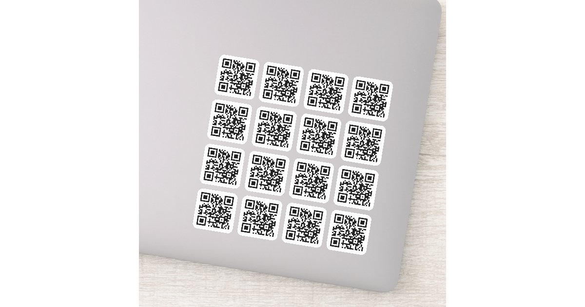Your QR code square rounded corners vinyl Sticker | Zazzle
